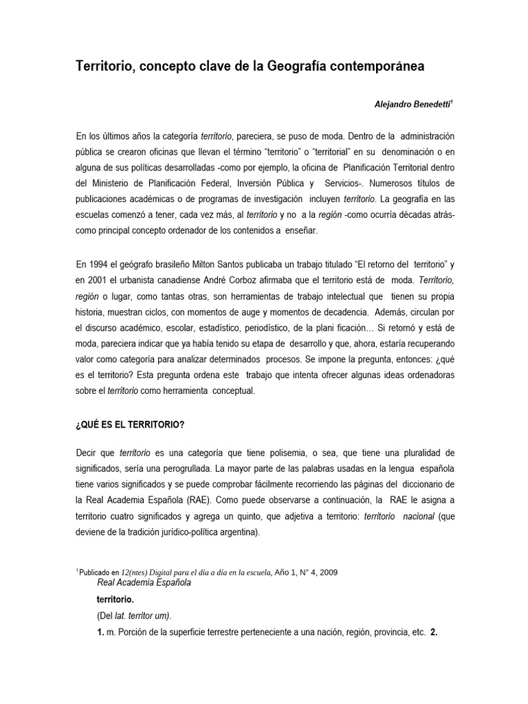 El Territorio en la Geografía Actual | PDF | Estado (política) | Geografía
