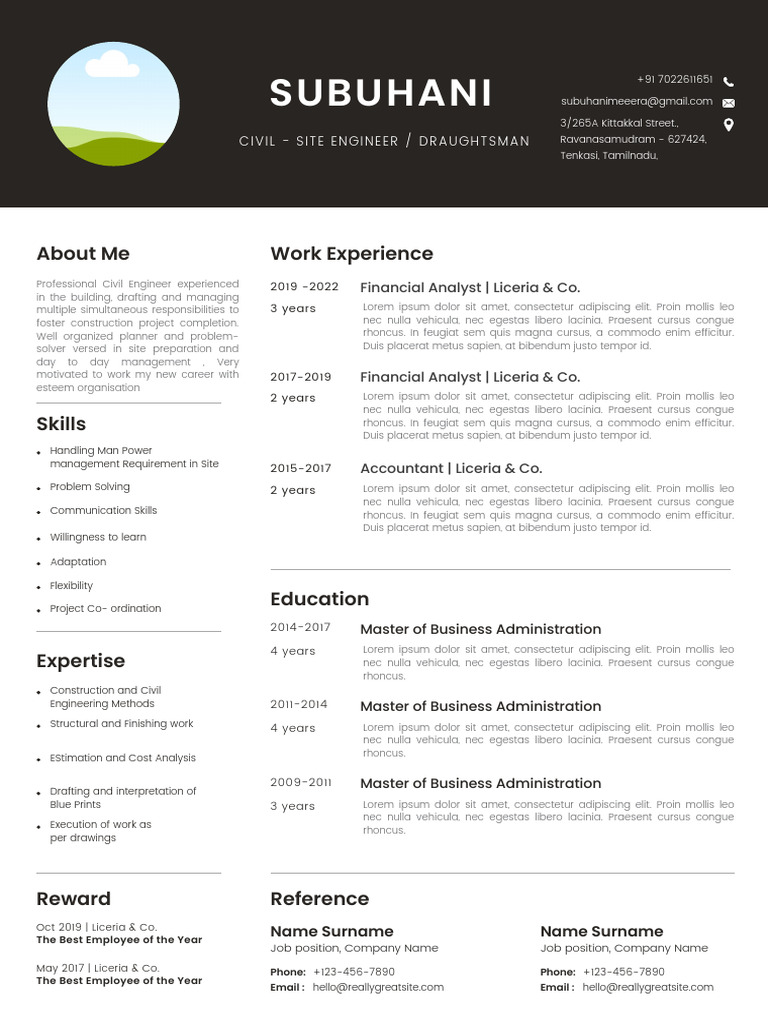 Black White Minimalist CV Resume | PDF | Business | Engineering