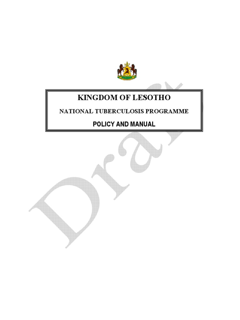 Kingdom of Lesotho: Policy and Manual | PDF | Tuberculosis | Millennium ...