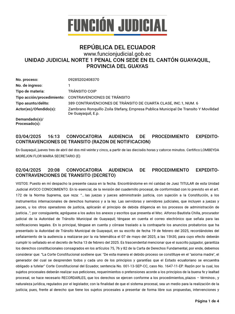 Expel 09285202408370 27130017 07052025 | PDF | Debido al proceso | Ley ...