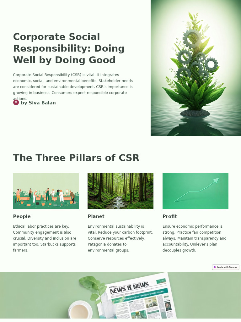 Corporate Social Responsibility Doing Well by Doing Good | PDF ...