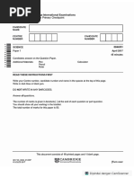 April 2023 Paper 1 Math Primary Checkpoint | PDF