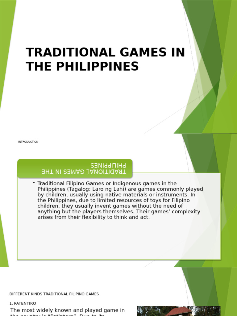 Traditional Games in The Philippines | PDF | Sports