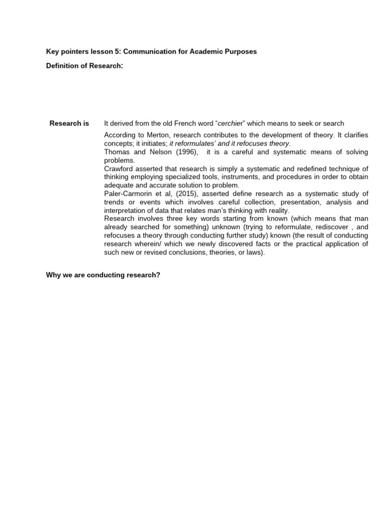 Key Pointers Lesson 5 | PDF