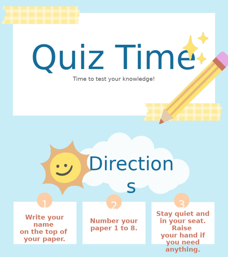 Quiz Instructions and Guidelines | PDF
