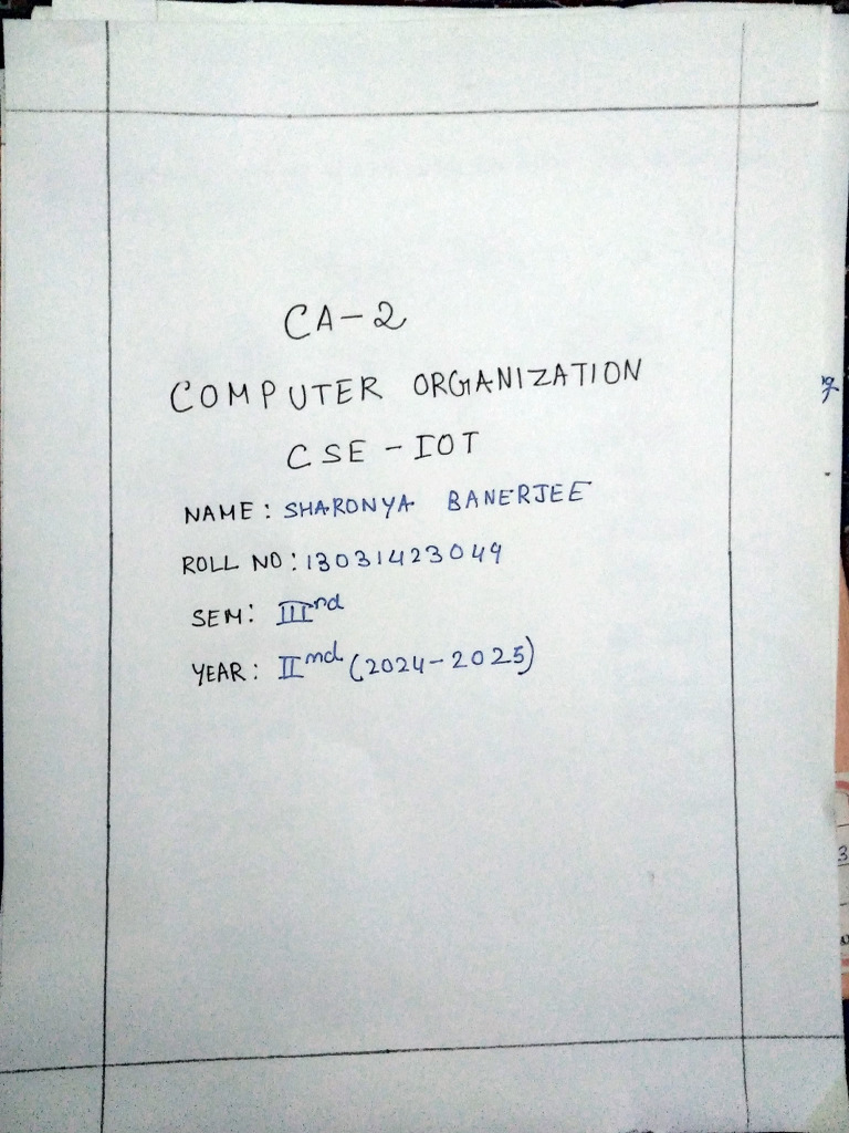 Computer Organization | PDF