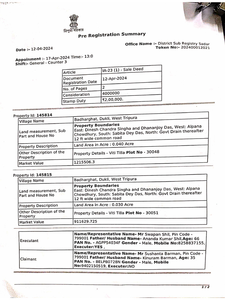 Land Registration | PDF