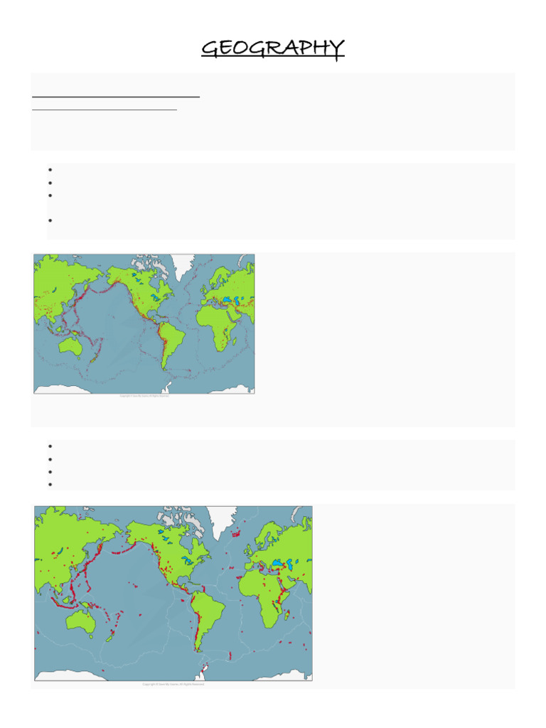 Geography Notes | PDF | Plate Tectonics | Volcano