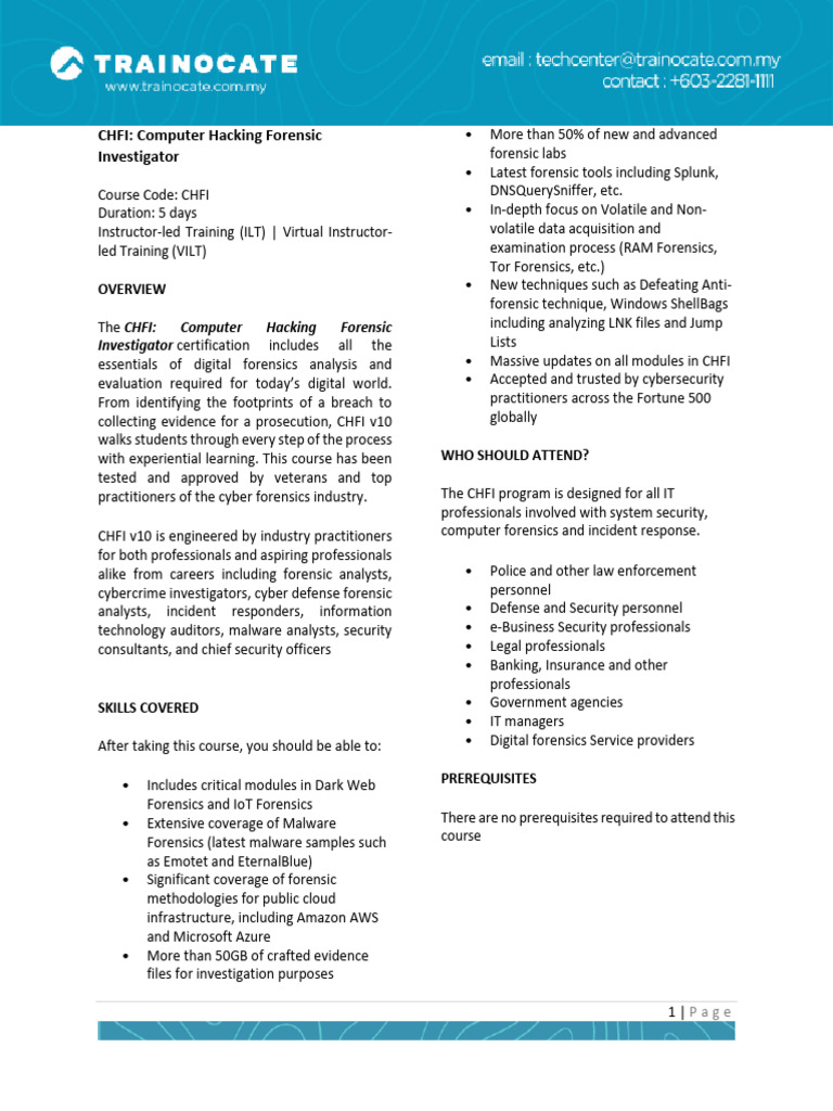 CHFI - Computer Hacking Forensic Investigator | PDF | Computer Forensics | Computer Security