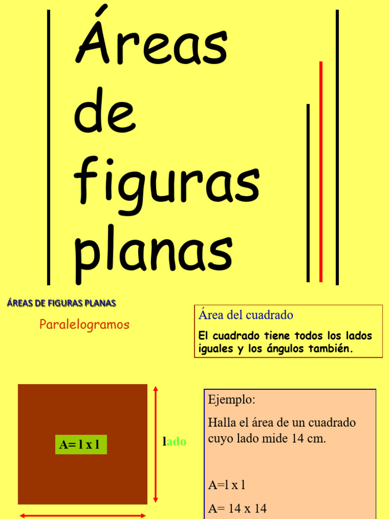 Áreas de Figuras Planas.ppt | PDF | Triángulo | Rectángulo
