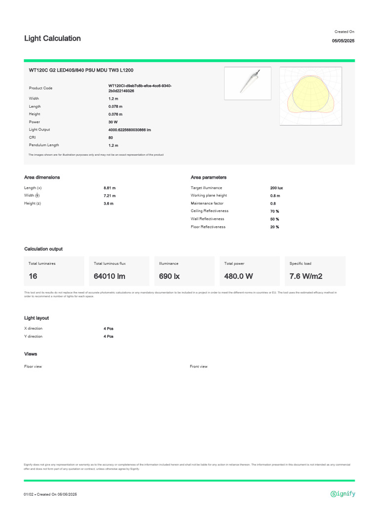 LED Light Calculation Report 2025 | PDF | Electromagnetic Radiation ...