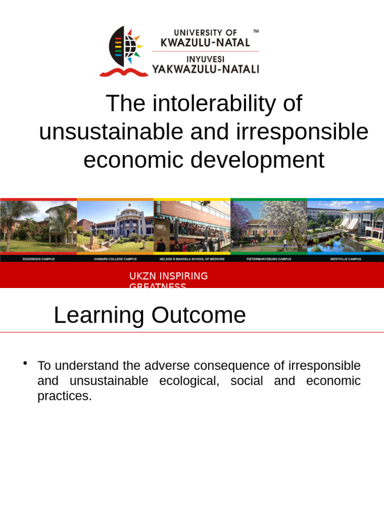 Challenges of Unsustainable Development in SA | PDF | Sustainability ...