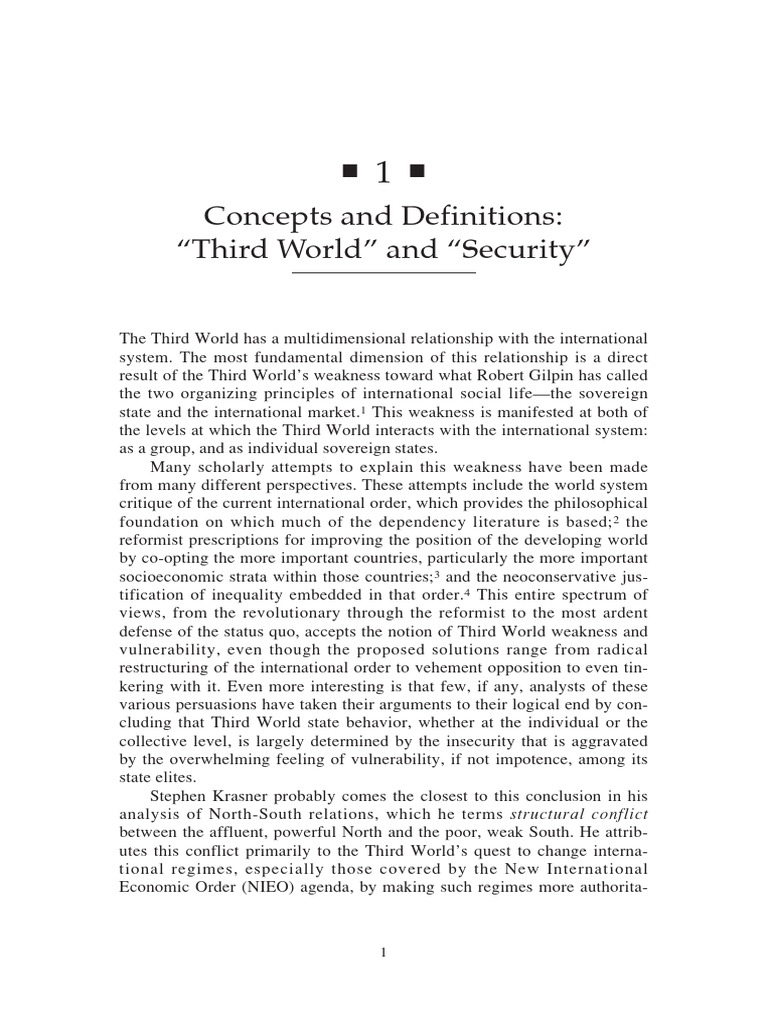 Third World and Security | PDF | Third World | World Systems Theory