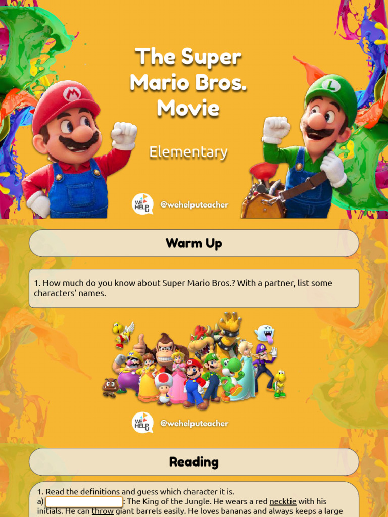 Elementary - The Super Mario Bros. Movie | PDF | Mario | Japanese Games