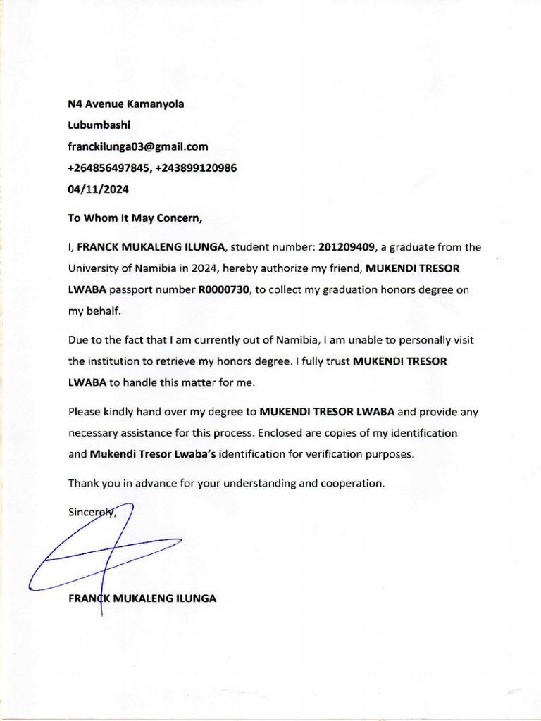 Recommandation Letter | PDF