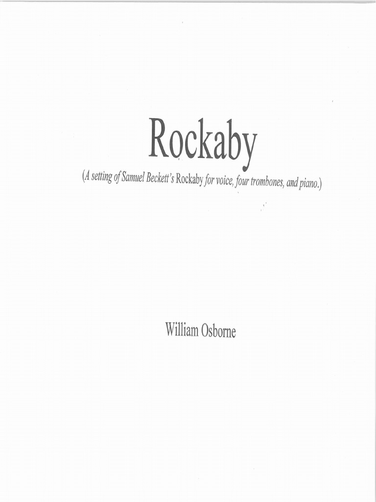 Rockaby | PDF