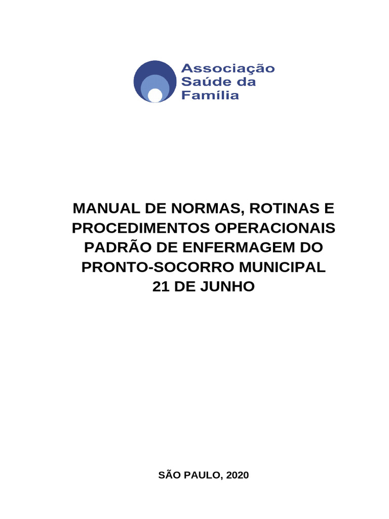 Normas e Procedimentos de Enfermagem PSM | PDF | Enfermagem | Ambulância