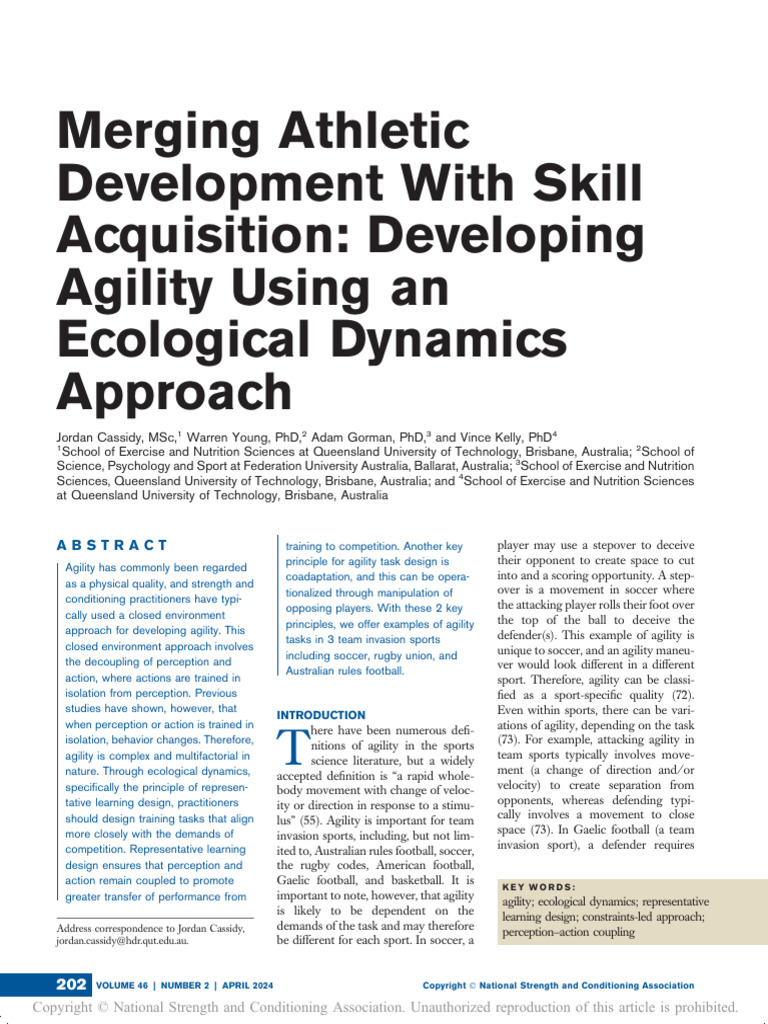 Merging Athletic Development With Skill.7 | PDF | Perception | Information