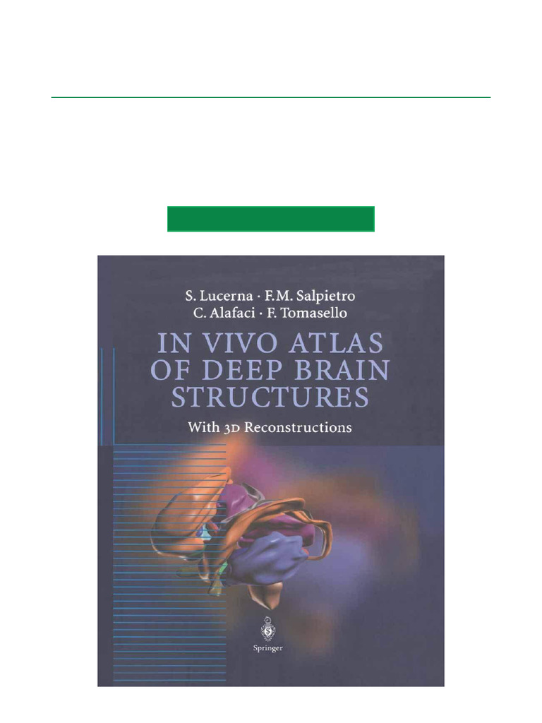In Vivo Atlas of Deep Brain Structures With 3D Reconstructions PDF ...