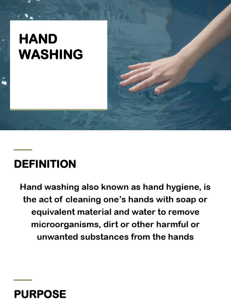 Hand Washing | PDF