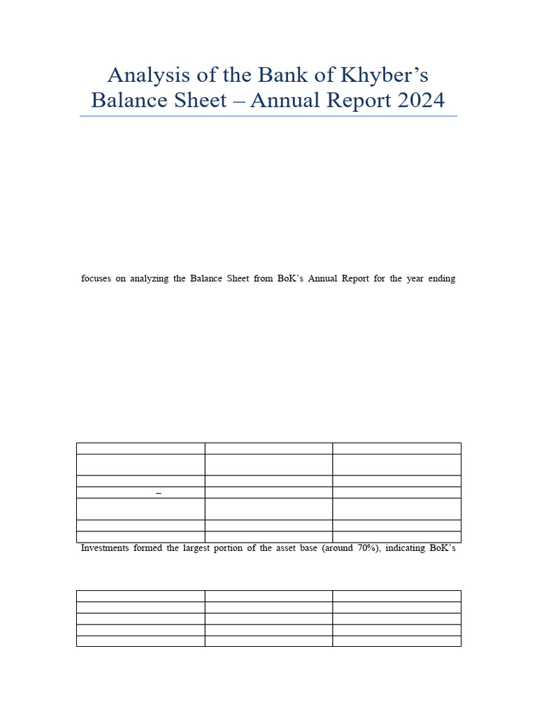 BOK Balance Sheet 2024 Assignment Tables | PDF | Balance Sheet | Equity ...