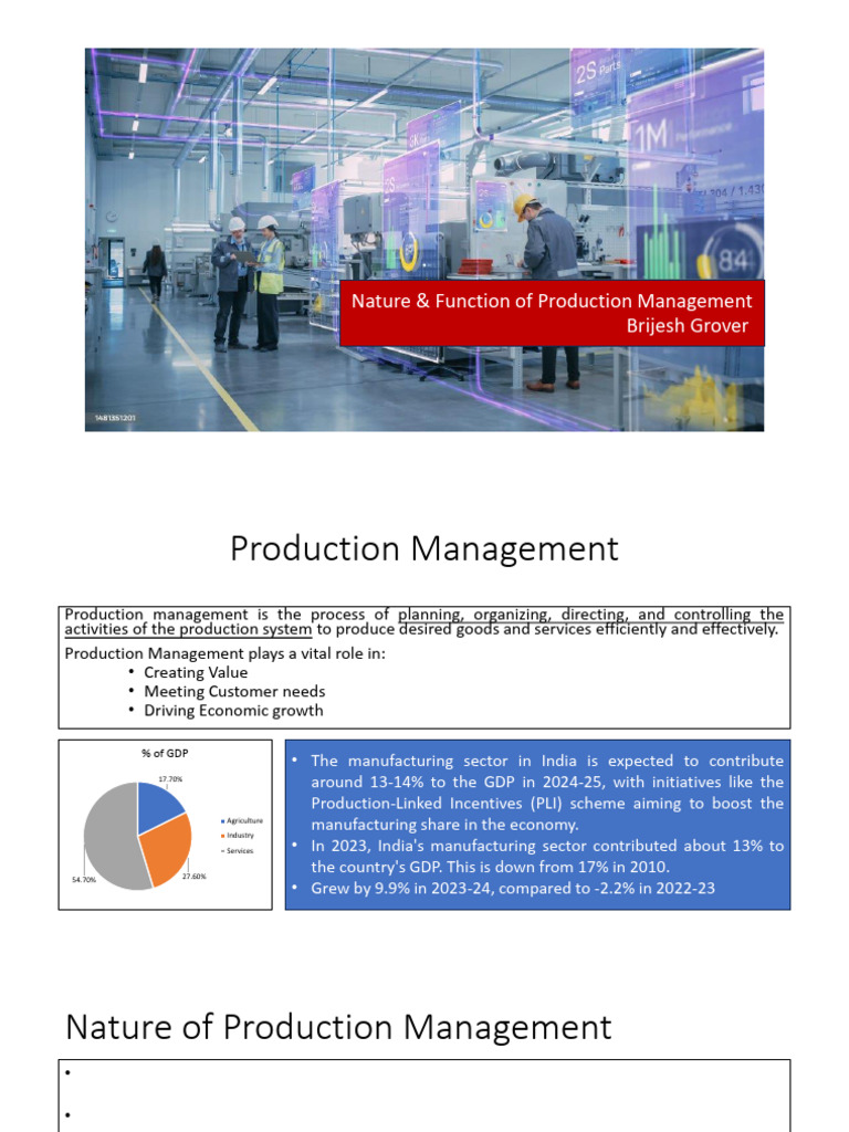 Scope of Production Management Explained | PDF | Supply Chain | Logistics