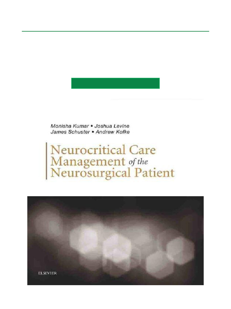 Neurocritical Care Management of The Neurosurgical Patient Complete PDF Download | PDF ...