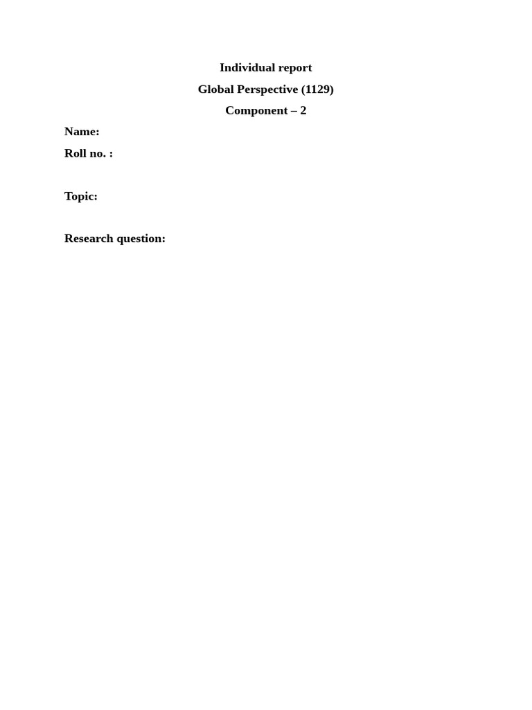 Grade 7 Division - GP - Individual Report - Student S Name | PDF