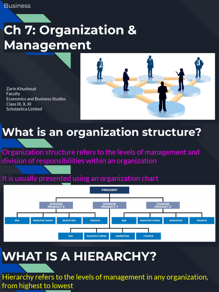 CH 7 - Organizaton and Management | PDF | Trade Union | Employment