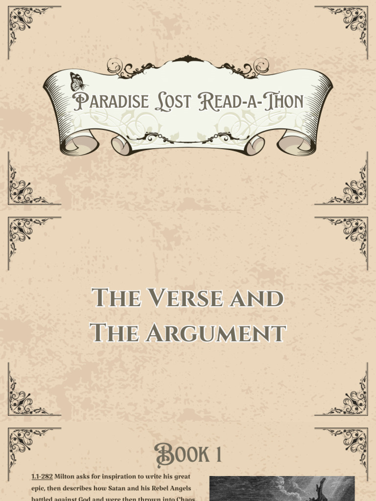 Paradise Lost Read-a-Thon Overview | PDF | Adam | Satan