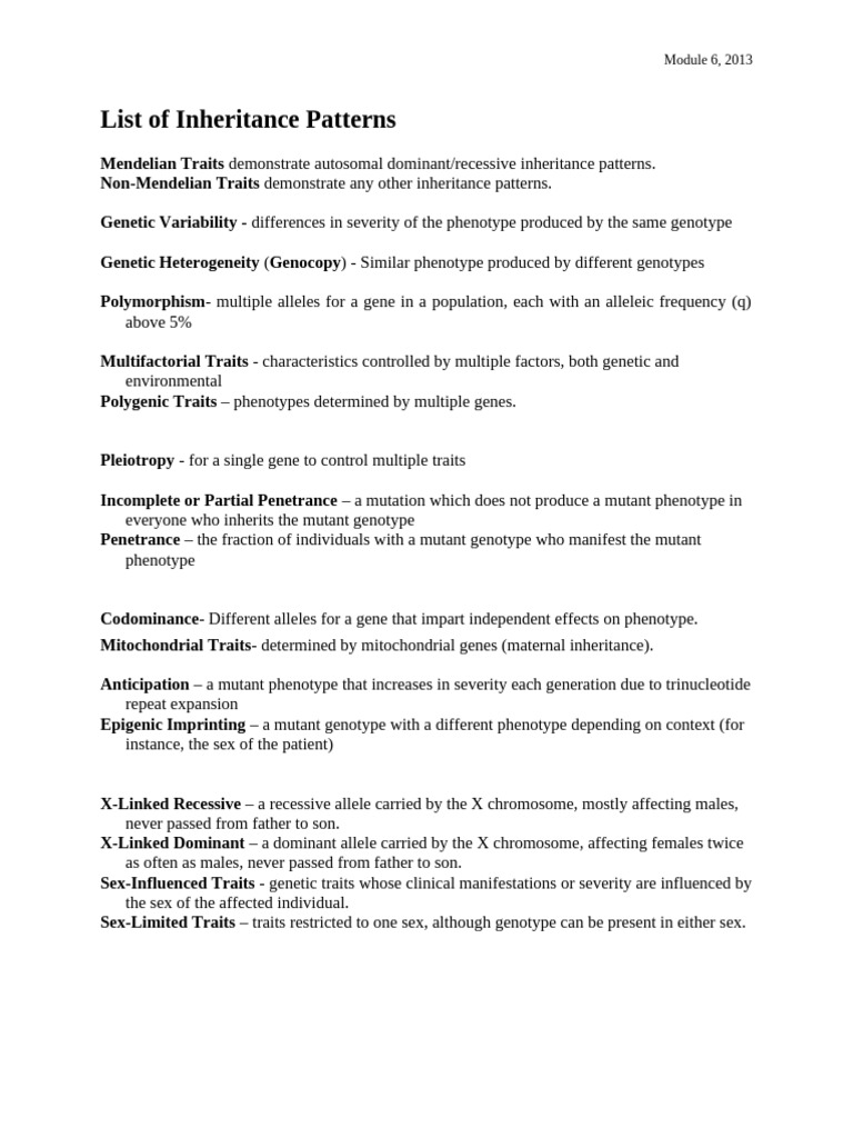 List of Inheritance Patterns | PDF