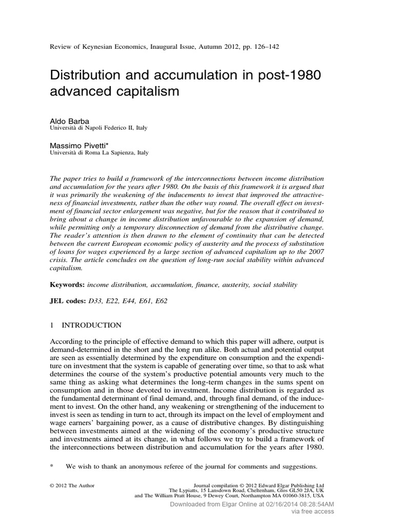 Barba y Pivetti 2012 Distribution and Accumulation in Post 1980 ...