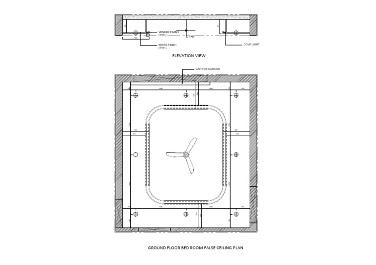 Ground Floor Bed Room False Ceiling Plan | PDF