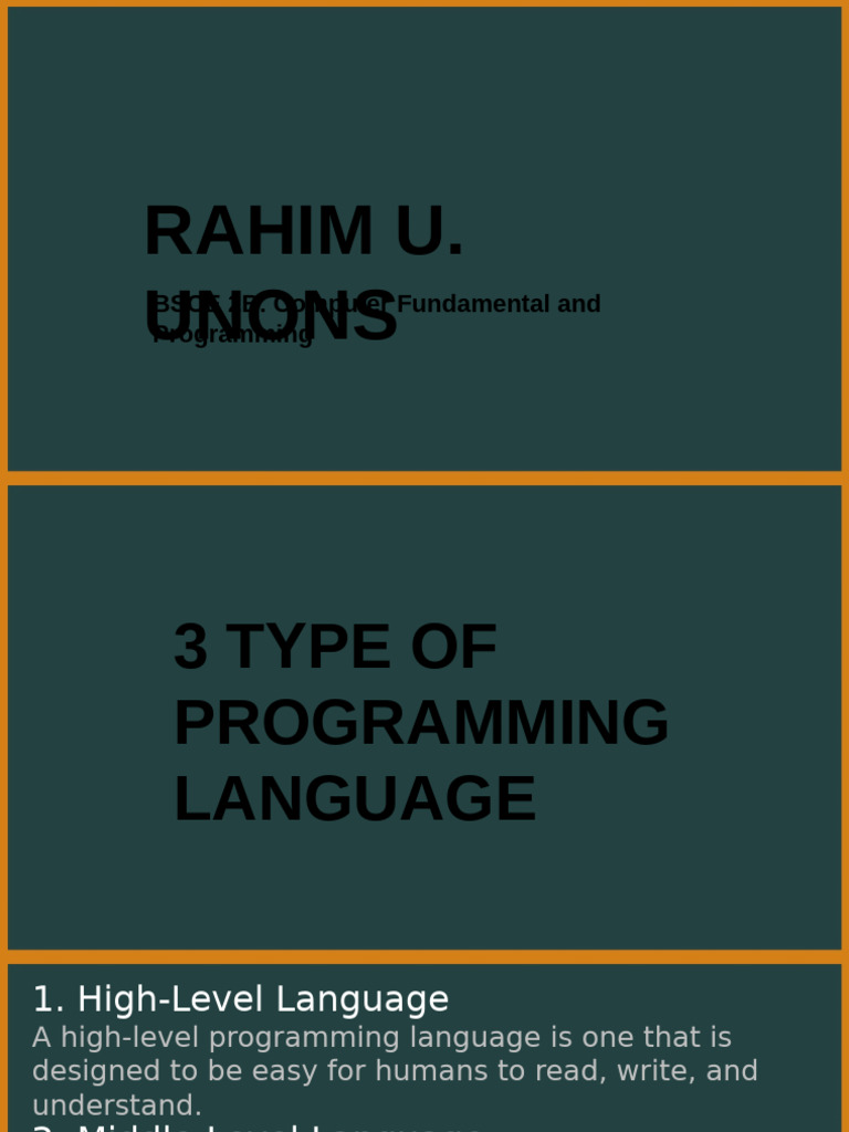 Types of Programming Languages Explained | PDF