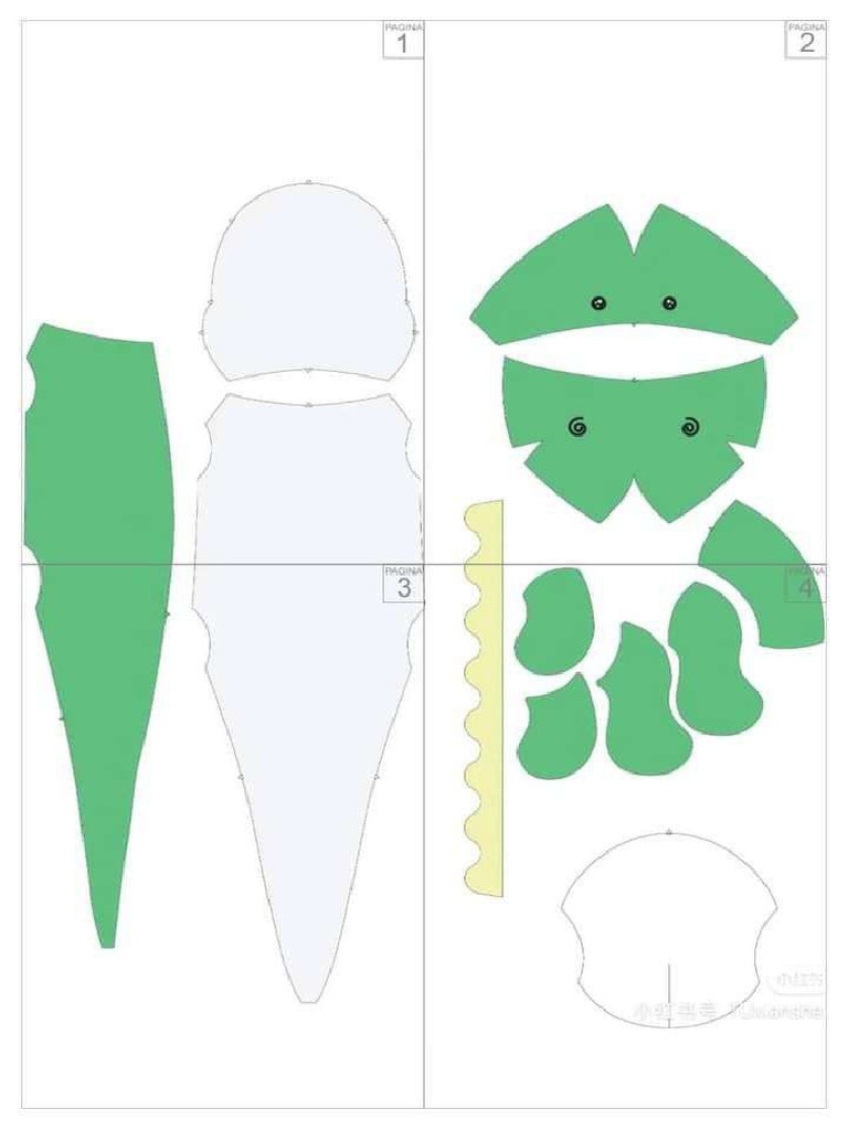 Jacaré de Pelúcia Molde | PDF