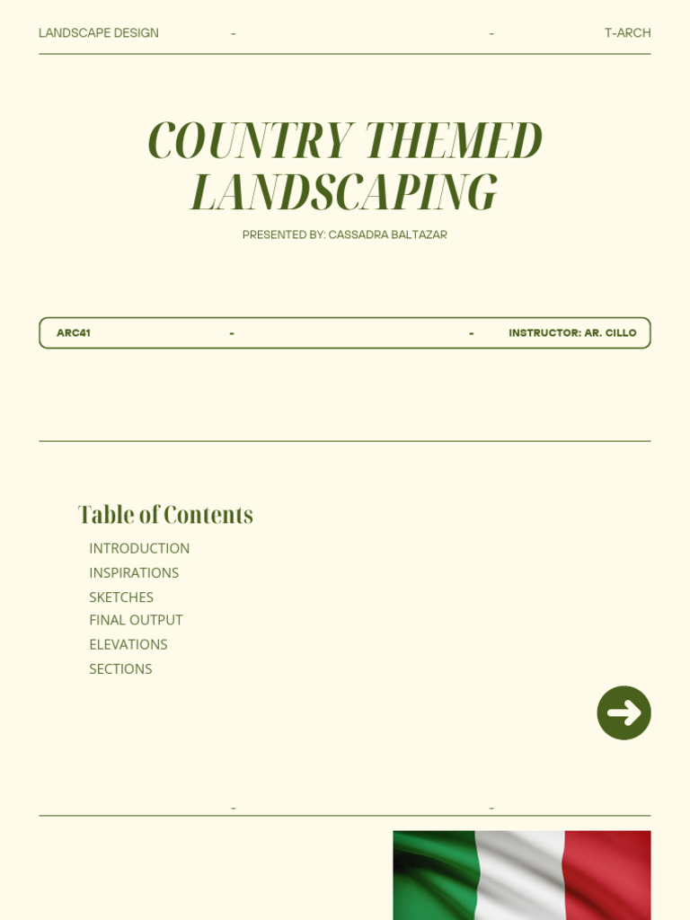 Country-Themed Landscaping: Rome Design | PDF