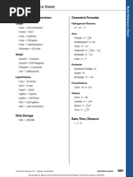Florida Geometry EOC Reference Sheet | PDF | Area | Elementary Geometry