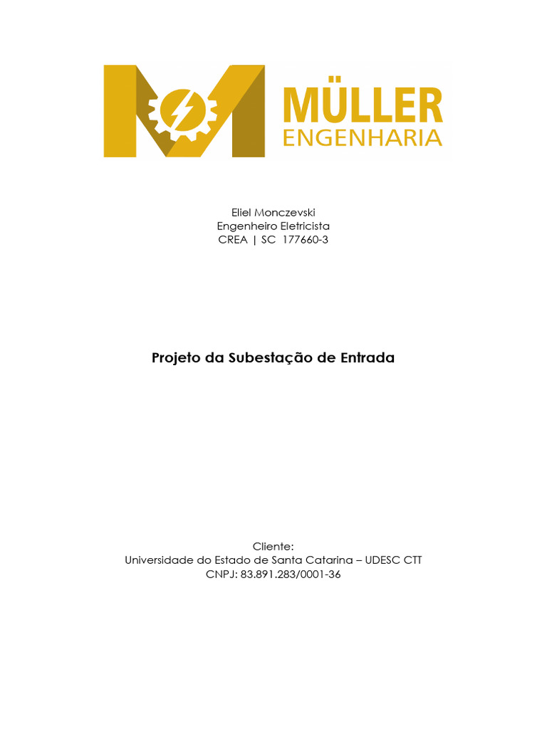 Anexo I - Memorial Descritivo - Transf. e Medicao UDESC | PDF | Eletricista | Transformador