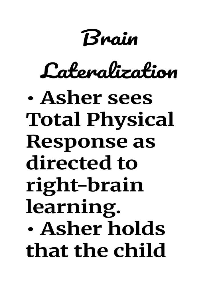 TPR - Brain and Reduction | PDF