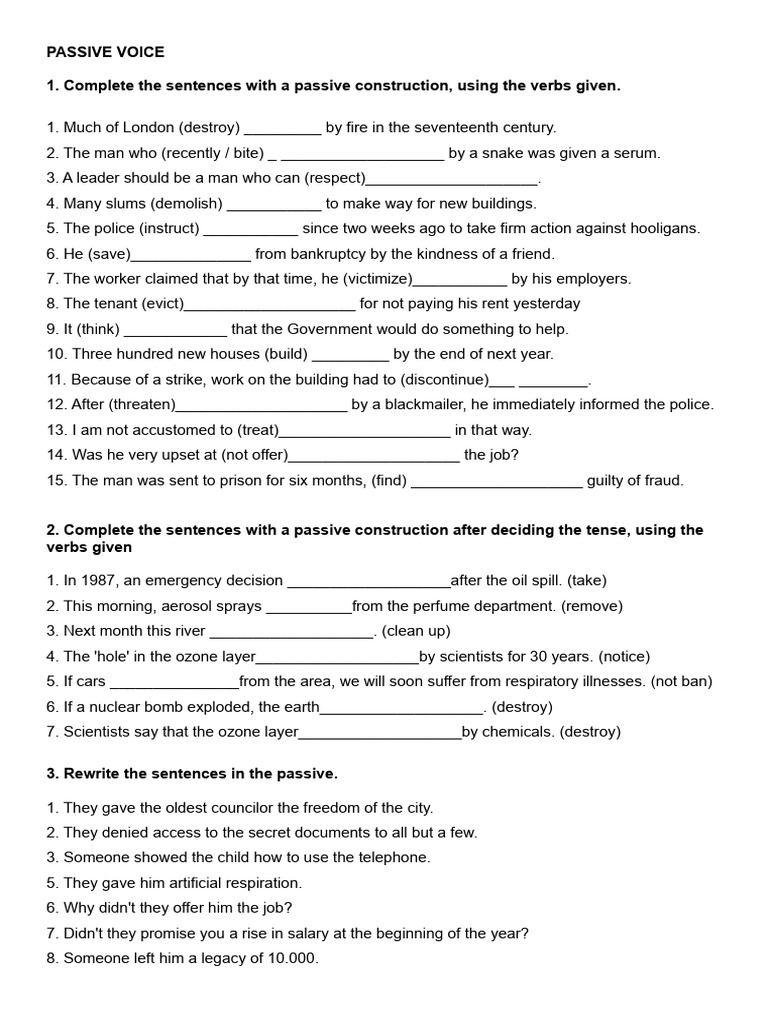 New Passive Voice Practice | PDF