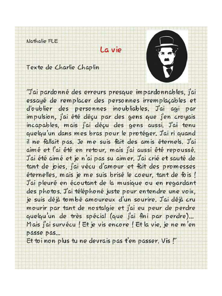 Charlie Chaplin La Vie | PDF