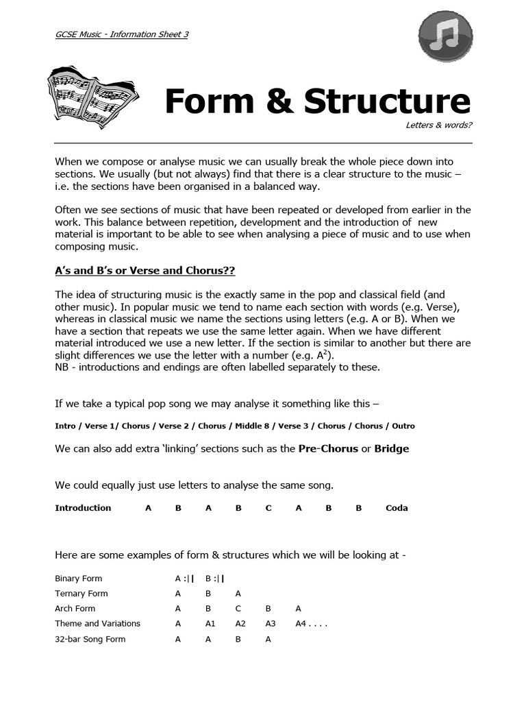 Form and Structure y9 | PDF