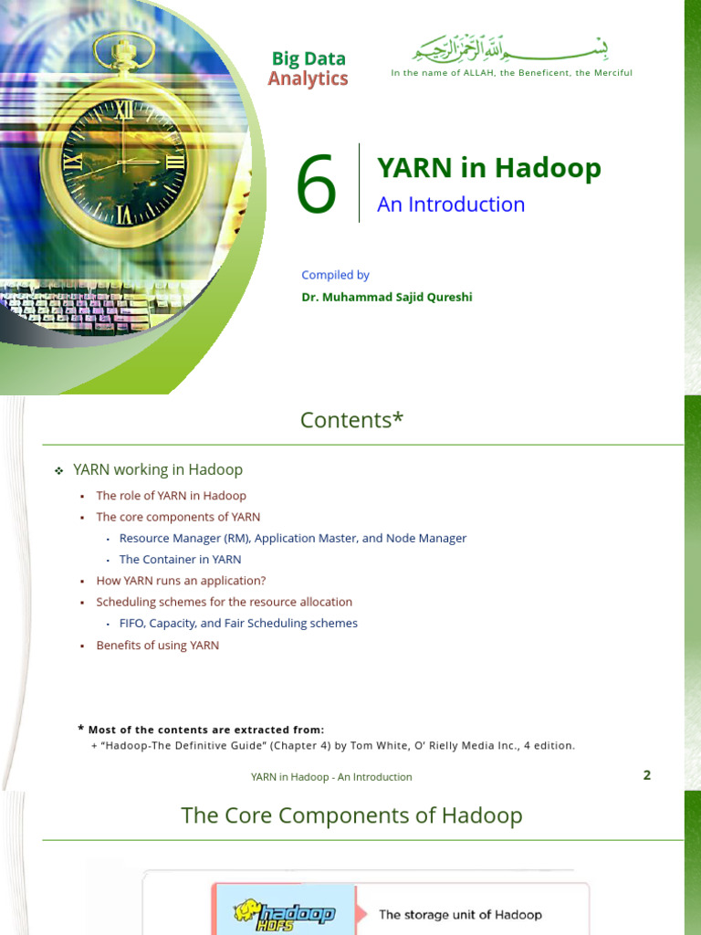 06 - YARN in Hadoop - An Introduction | PDF | Apache Hadoop | Scheduling (Computing)