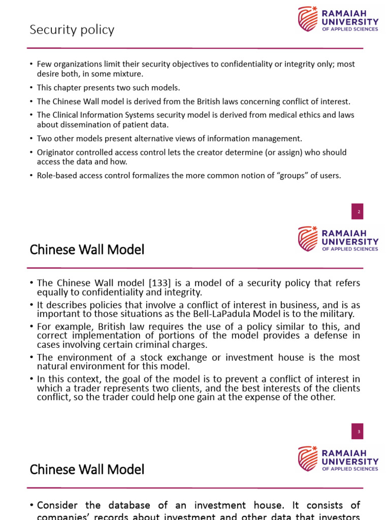 7 Hybridpolicies ChineseWall Unit4 | PDF | Conflict Of Interest | Investing
