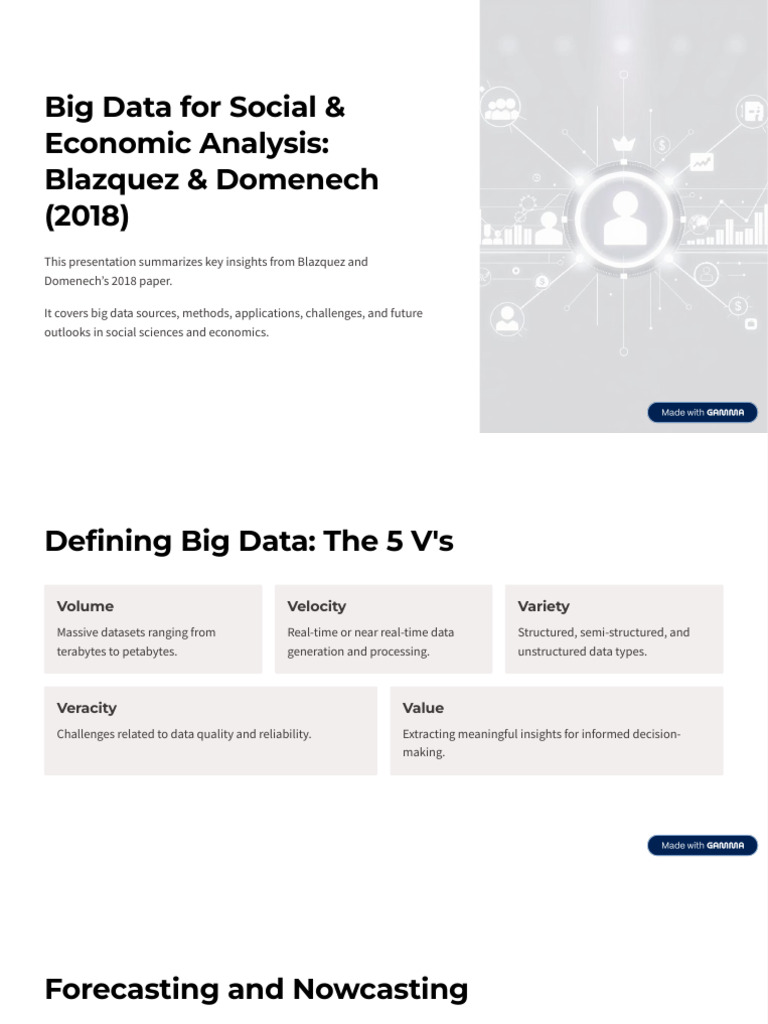 Big Data For Social and Economic Analysis Blazquez and Domenech 2018 | PDF | Big Data | Data