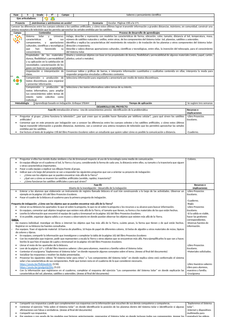Astronomas y Astronomos en Accion | PDF | Planetas | Sistema solar