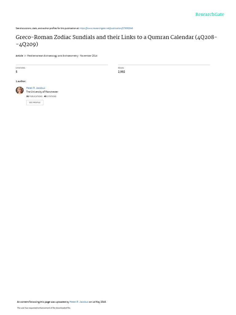 Greco-Roman_Zodiac_Sundials_and_Their_Li | PDF | Book Of Enoch | Dead ...