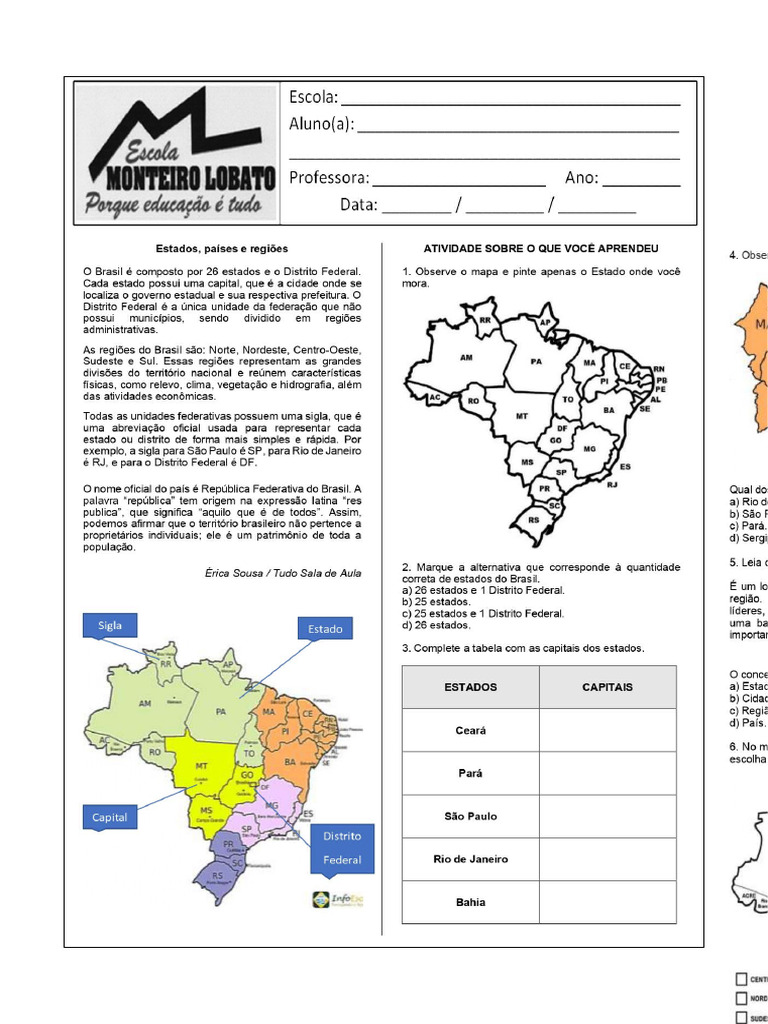 estados, países e regiões | PDF