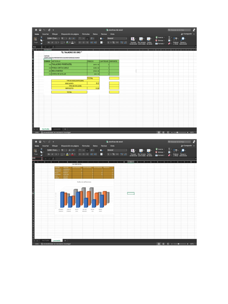 practicas de excel | PDF