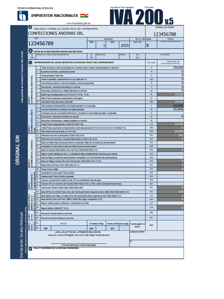 Formulario 200 Iva | PDF | Impuesto al valor agregado | Impuestos